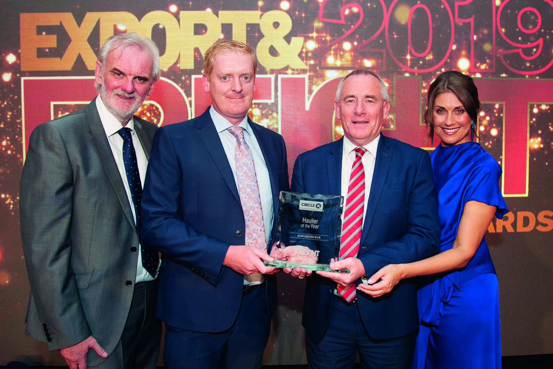 Haulier of the Year: Allen Logistics NI Ltd. (L-R: Tim McGarry, Compère ...